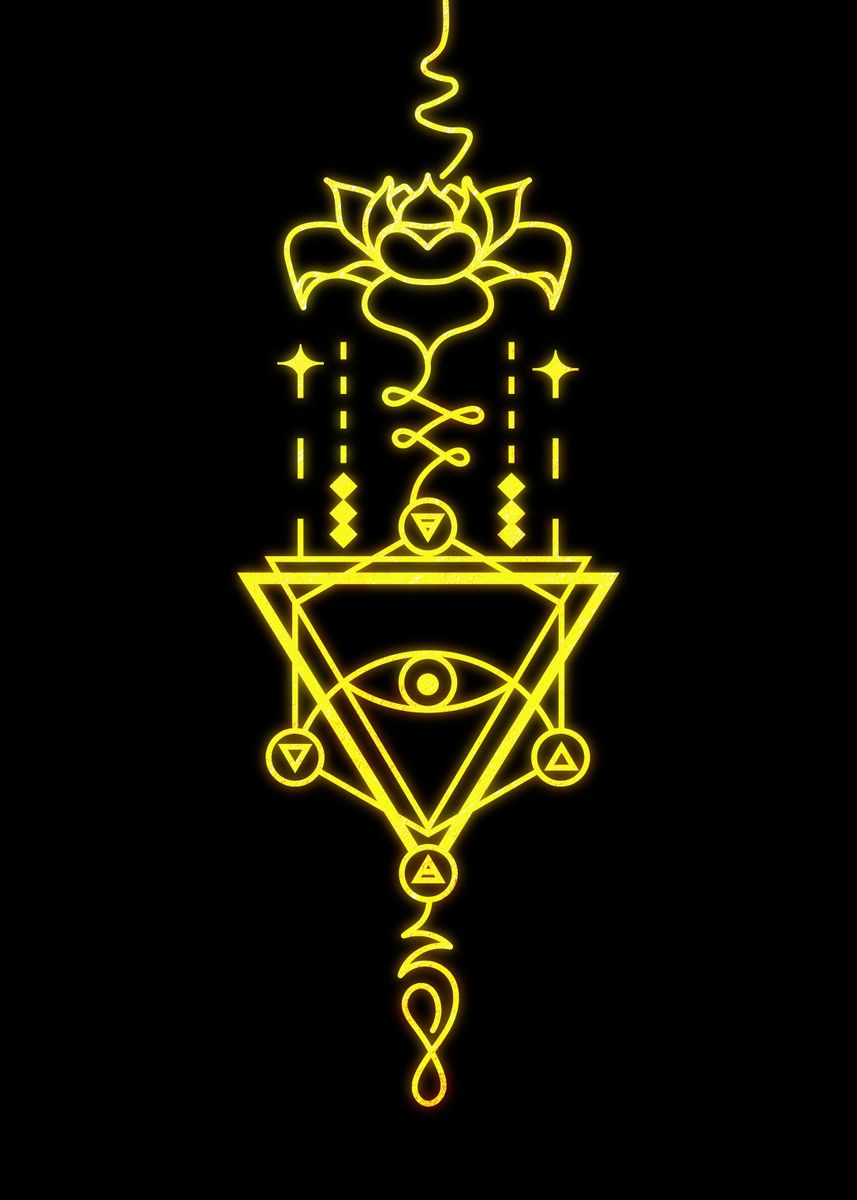 'Sacred Golden Totem' Poster, picture, metal print, paint by Bruno ...