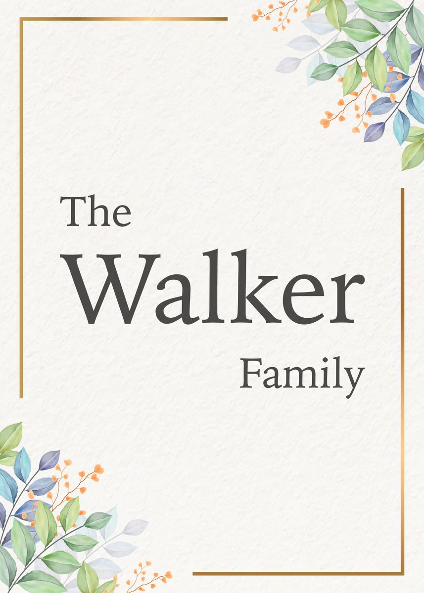'The Walker Family' Poster by Go Fonix | Displate