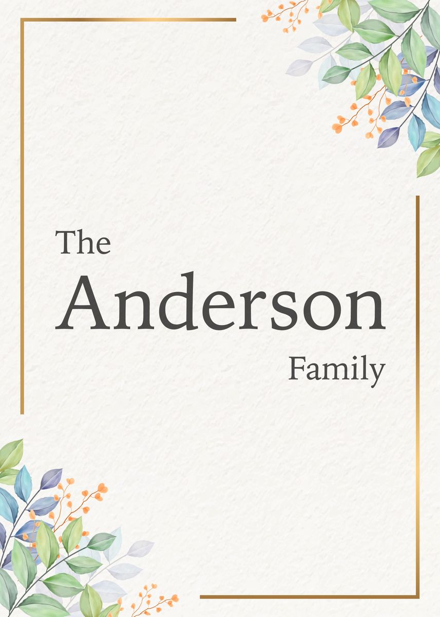 'The Anderson Family' Poster, picture, metal print, paint by Go Fonix ...