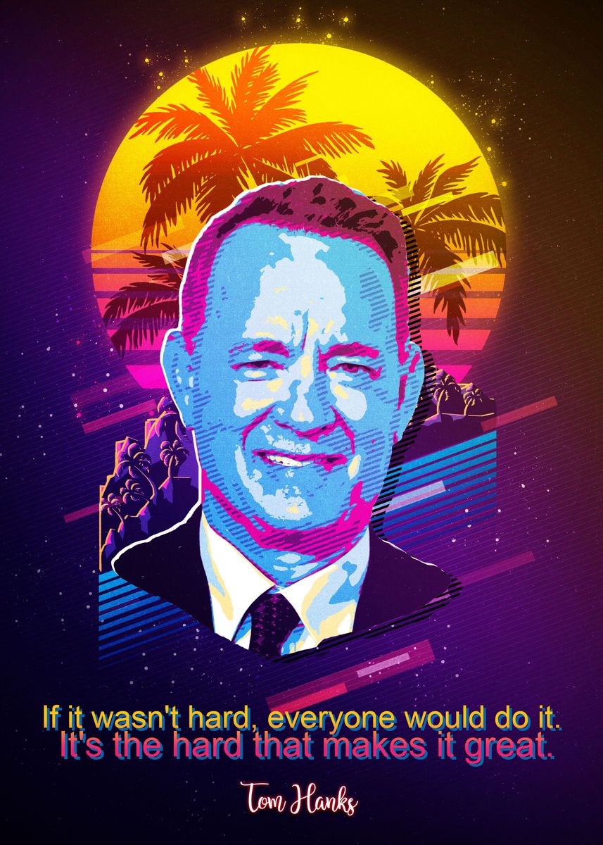 'Tom hanks ' Poster, picture, metal print, paint by The Poster | Displate