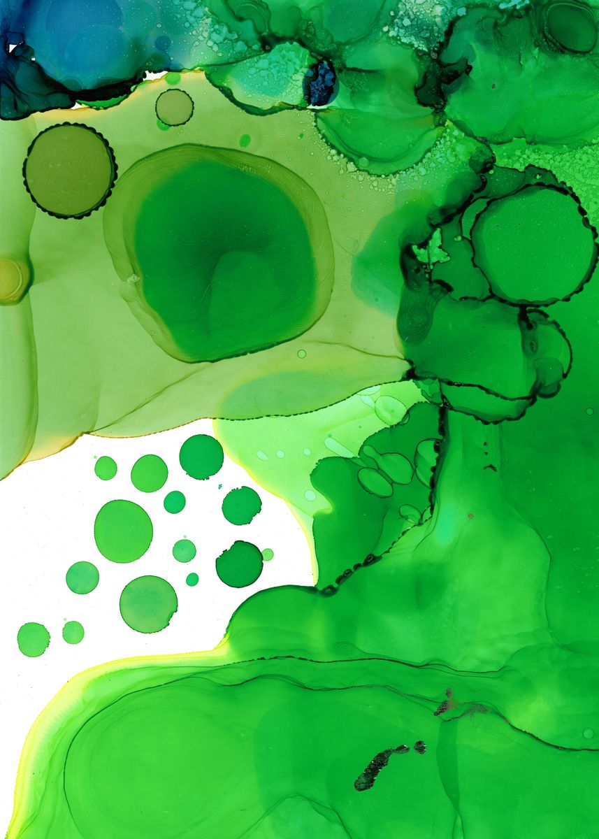 'Alcohol Ink 003' Poster, picture, metal print, paint by Pierre Coetzee ...