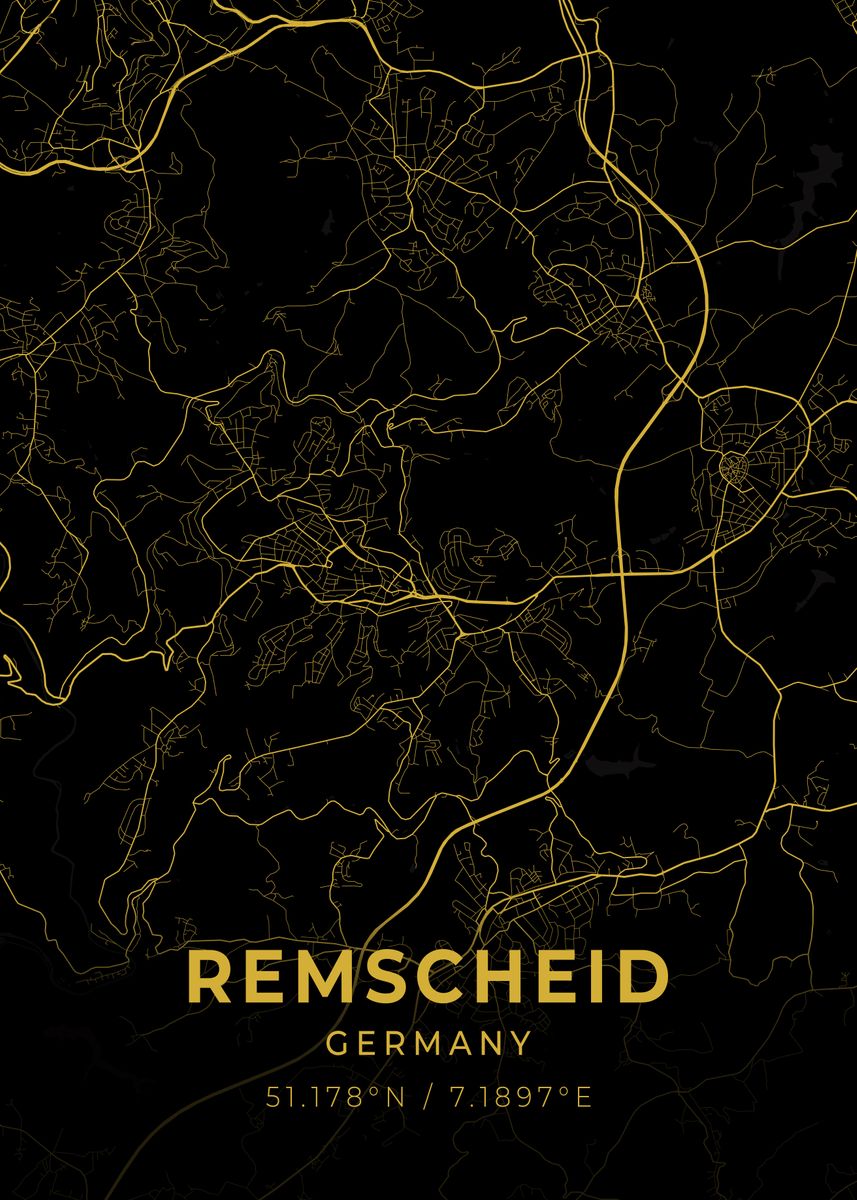 'Remscheid Germany' Poster, picture, metal print, paint by Conceptual ...