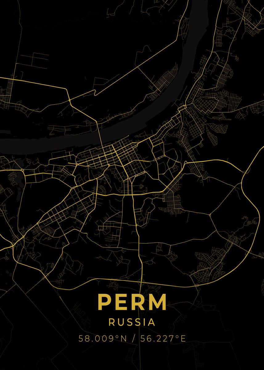 'Perm Russia' Poster, picture, metal print, paint by Conceptual ...