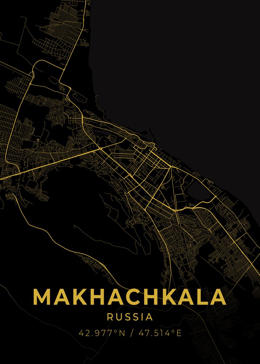 'Makhachkala Russia' Poster, picture, metal print, paint by Conceptual ...