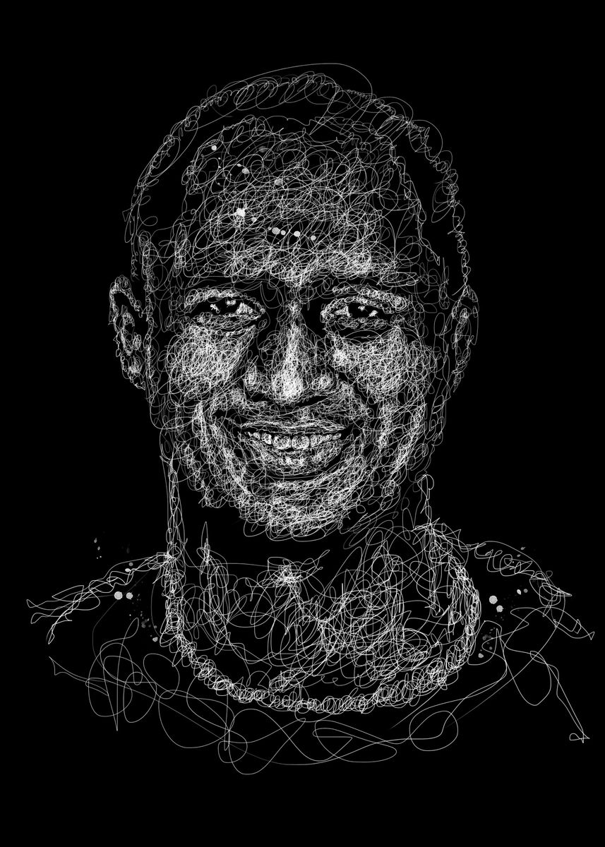'patrick vieira' Poster, picture, metal print, paint by Izmo Scribbles ...