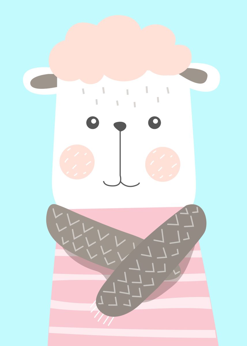 'cute sheep' Poster by Queensy Collin | Displate