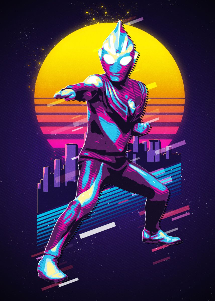 'ultraman tiga' Poster, picture, metal print, paint by arif purnomo ...