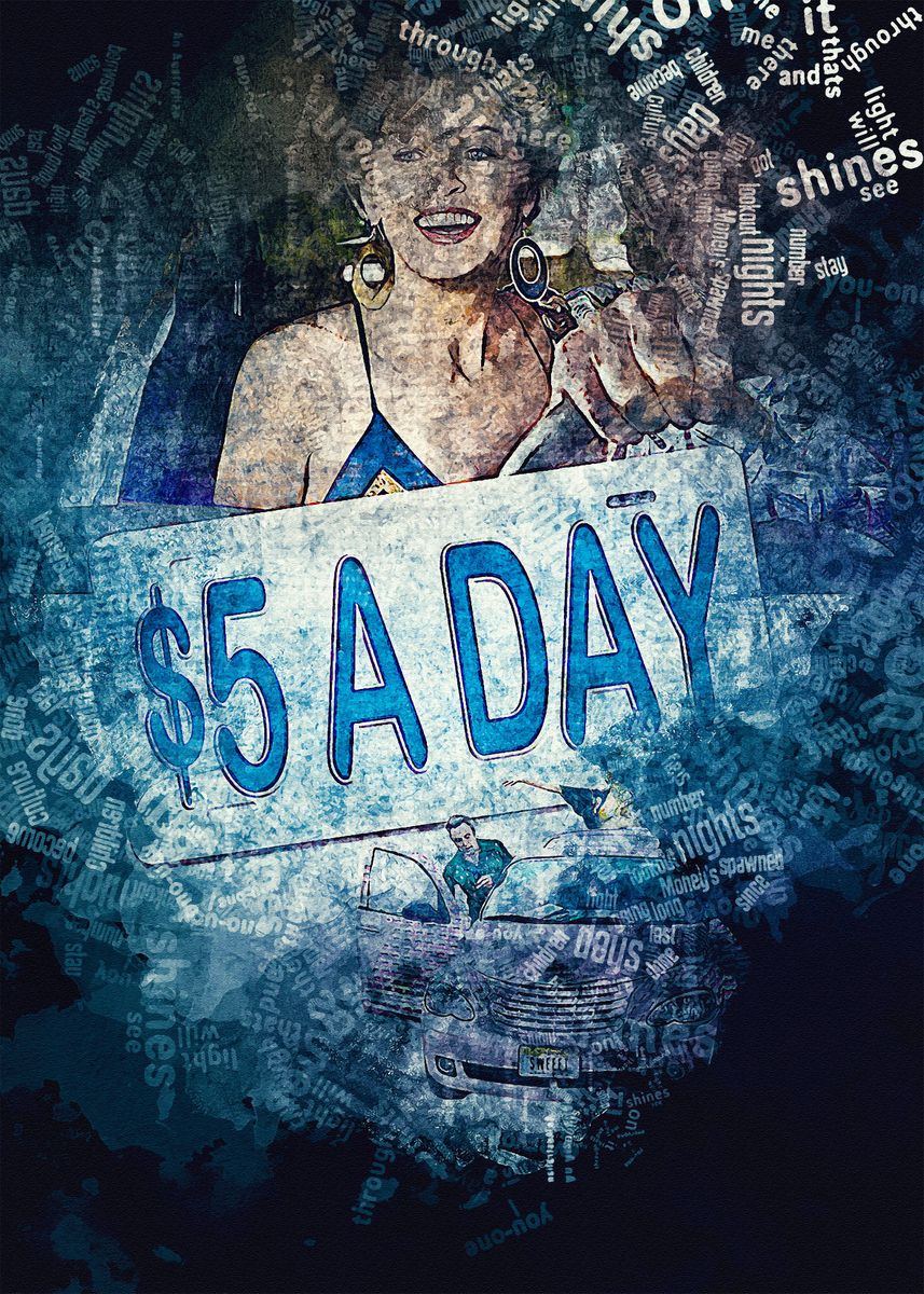'500 A Day' Poster, picture, metal print, paint by Katerina Lim | Displate