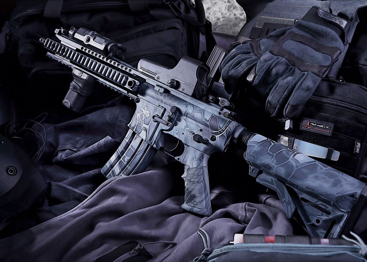 'AR15 Assault Rifle' Poster by Donma Art | Displate