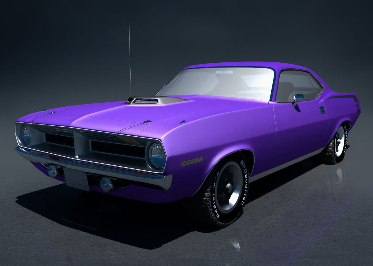 '1979 Hemi Cuda fastback' Poster by Kenny Partington | Displate