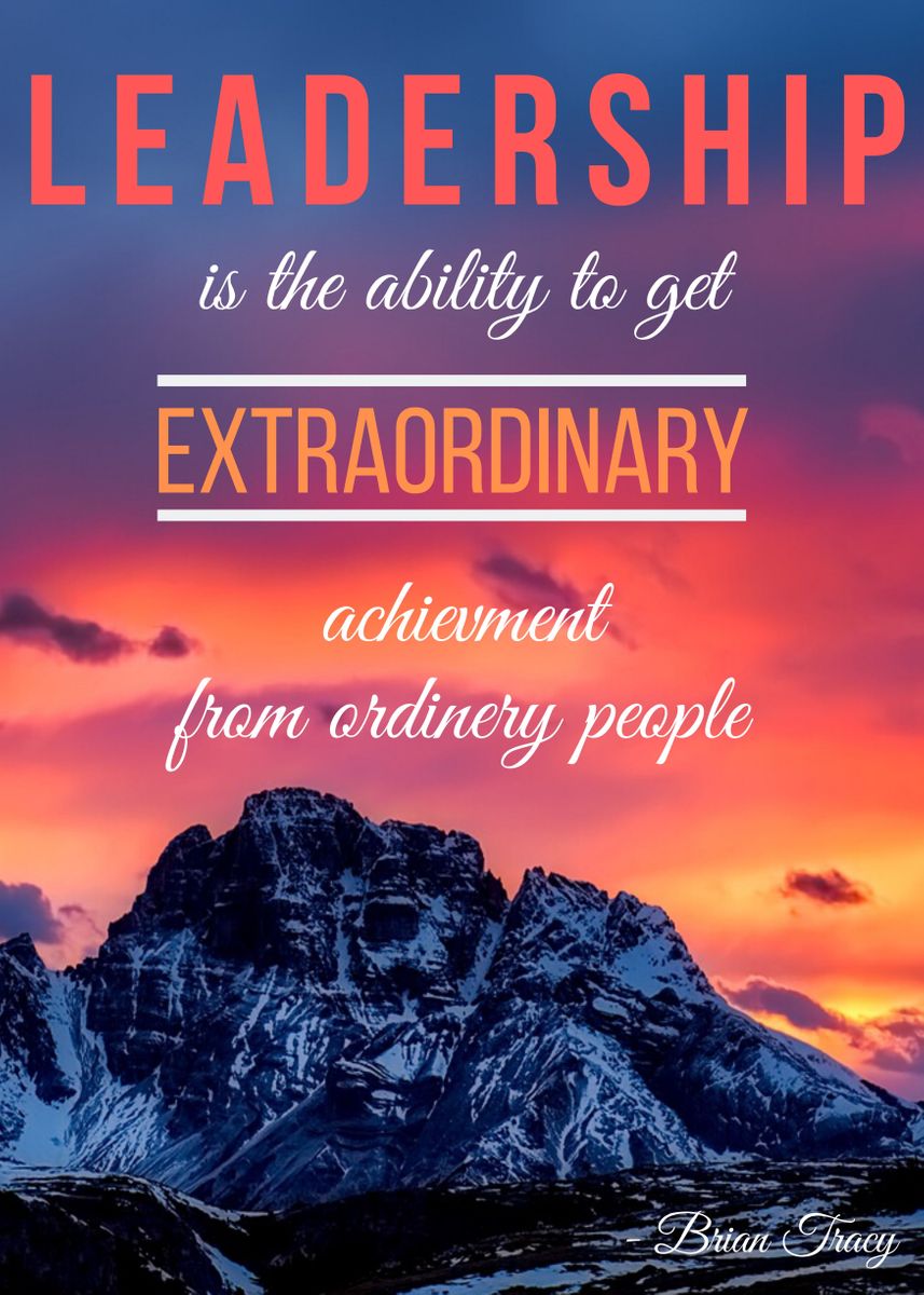 'Leadership quote' Poster, picture, metal print, paint by CiniArt ...