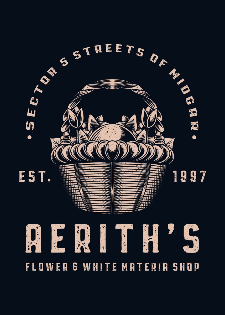 'Aerith Flower Shop' Poster, picture, metal print, paint by Alundrart ...