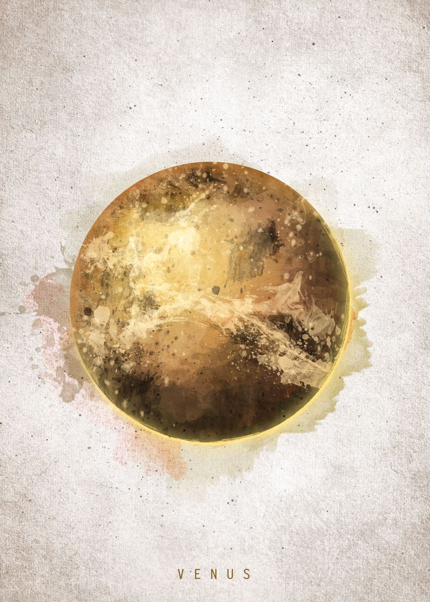 'Watercolor Venus' Poster, picture, metal print, paint by Cosmologic ...