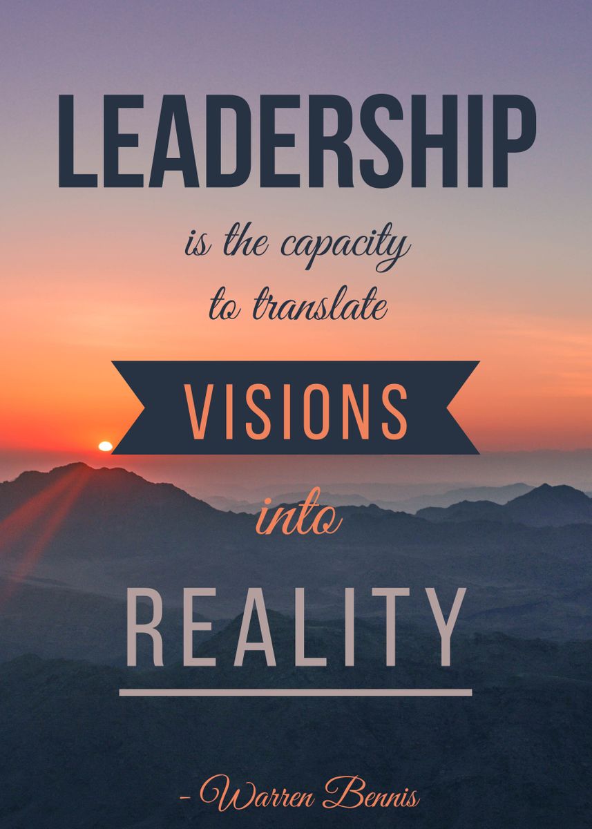 'Leadership quote' Poster, picture, metal print, paint by CiniArt ...