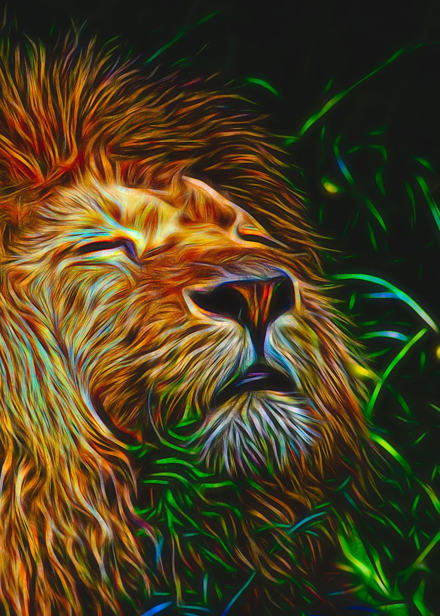 'Surreal Lion' Poster by Armstrong | Displate