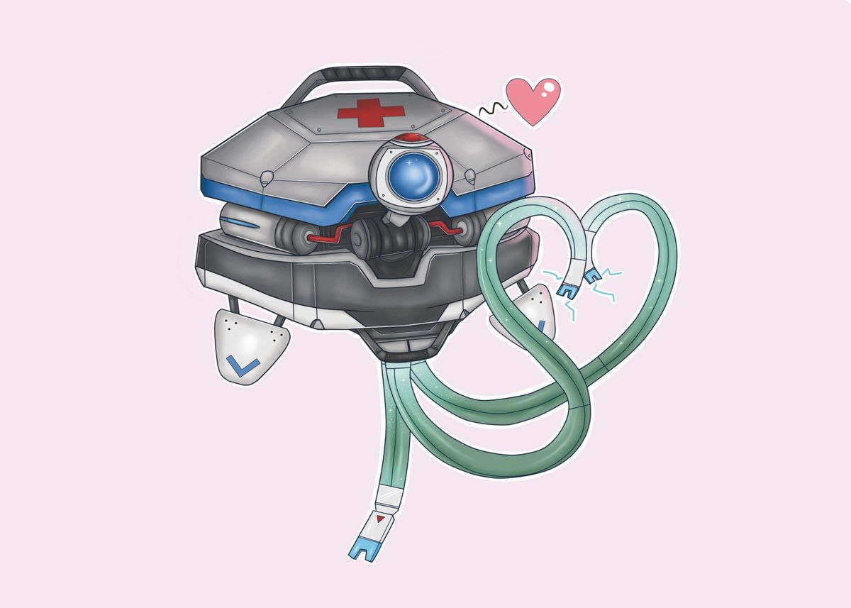 'Lifeline Robot' Poster by Perix9 | Displate