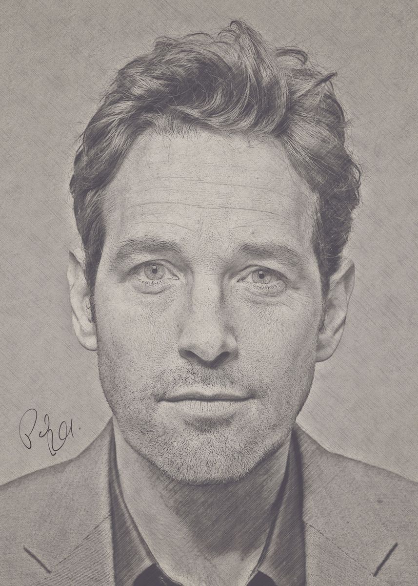 'Paul Rudd' Poster, picture, metal print, paint by John Smith | Displate
