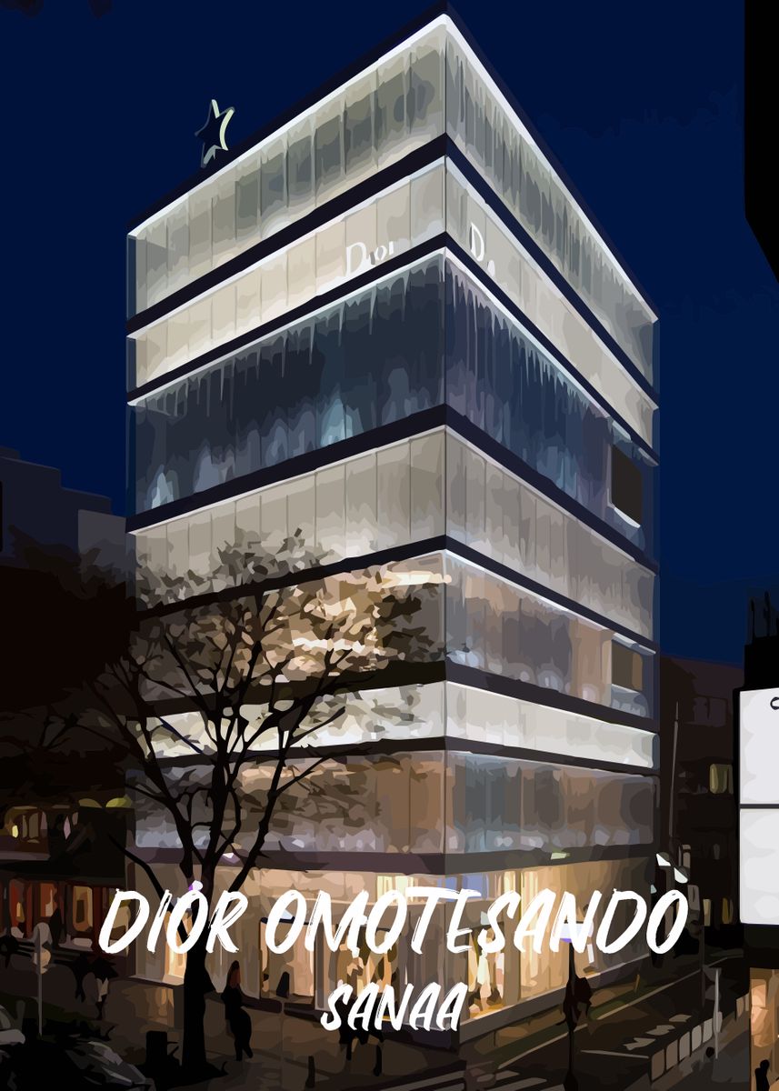 'Dior Omotesando' Poster, picture, metal print, paint by Evan DARDIOTIS ...