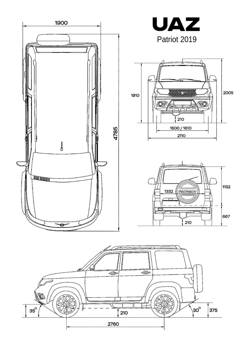 'BNW UAZ Patriot 2019' Poster by MICHAEL BRUNS PLATES | Displate