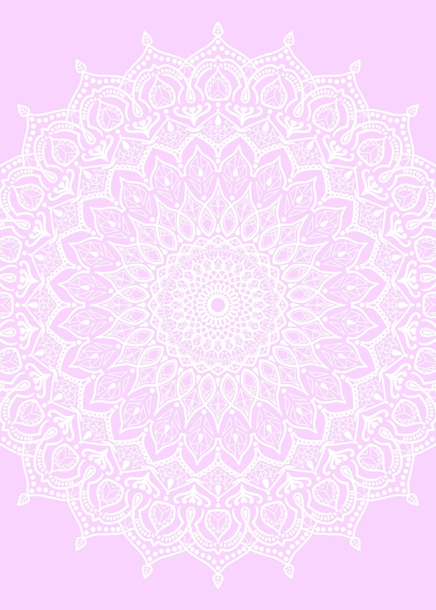 'Lilac Mandala' Poster by ArtBy Tekoro | Displate