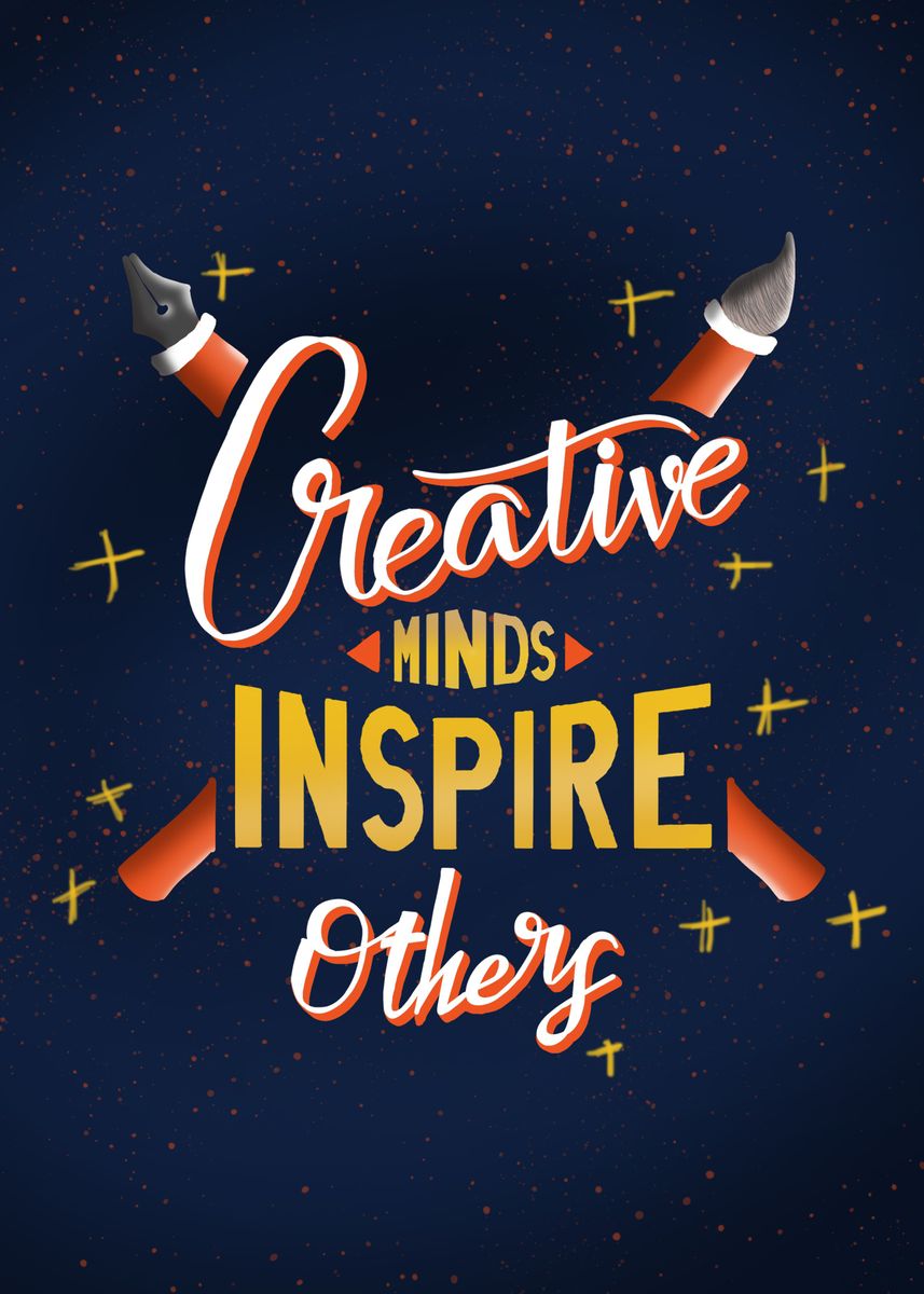 'Creative Lettering' Poster by Kuy | Displate