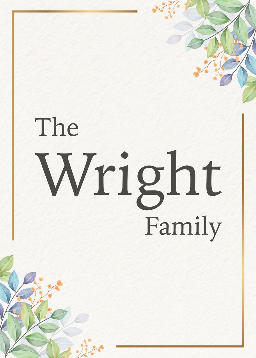 'The Wright Family' Poster, picture, metal print, paint by Go Fonix ...