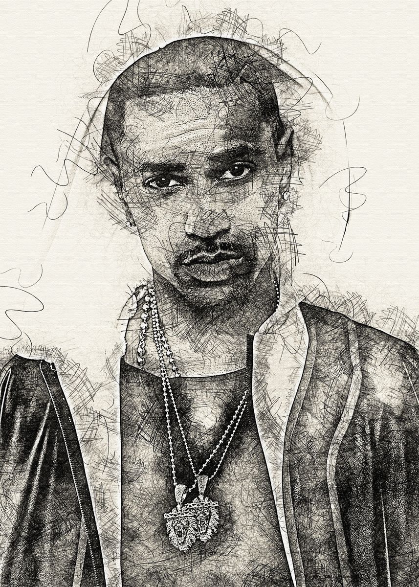 'Big Sean' Poster, picture, metal print, paint by SA KE | Displate