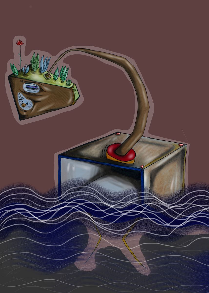 'Floating Container' Poster, picture, metal print, paint by Katharine ...