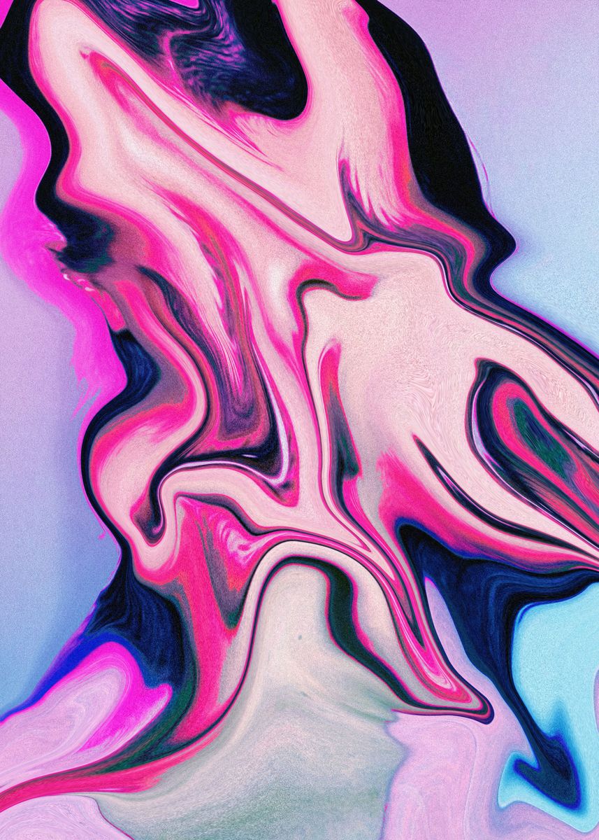 'Marble Neon 14' Poster, picture, metal print, paint by Proper ...