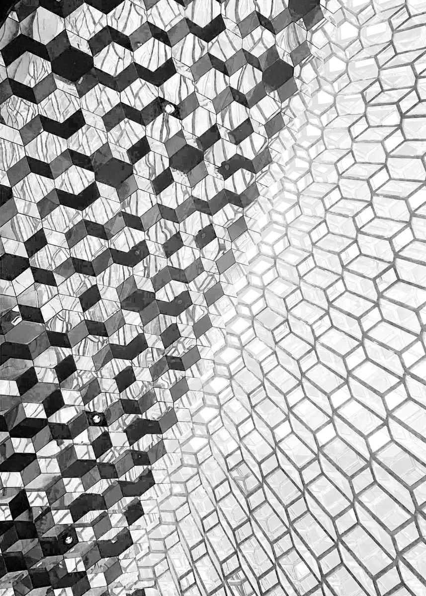 'Diagonal Windows Spots' Poster, picture, metal print, paint by Deztiny ...