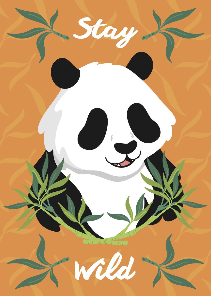 'Panda' Poster, picture, metal print, paint by LucaFlash | Displate