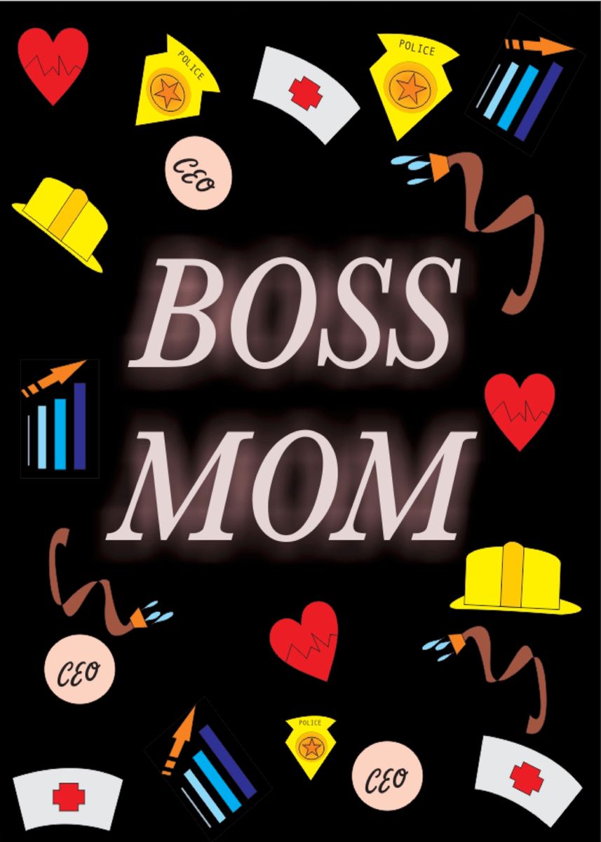 'Boss Mom' Poster, picture, metal print, paint by Goma Ivana | Displate