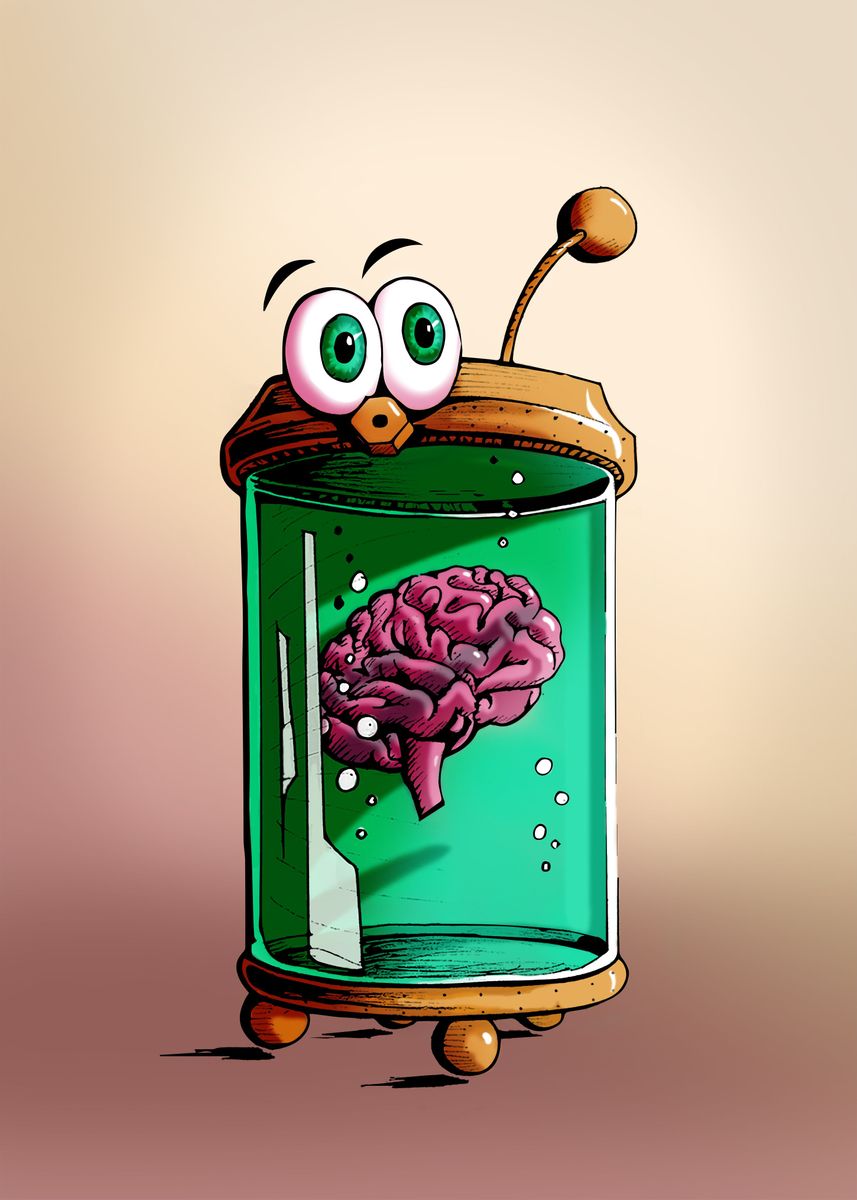 'Mindless' Poster, picture, metal print, paint by FractalOrange | Displate