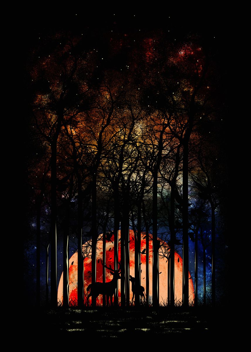 'Shadow in the night' Poster, picture, metal print, paint by kiryadi ...