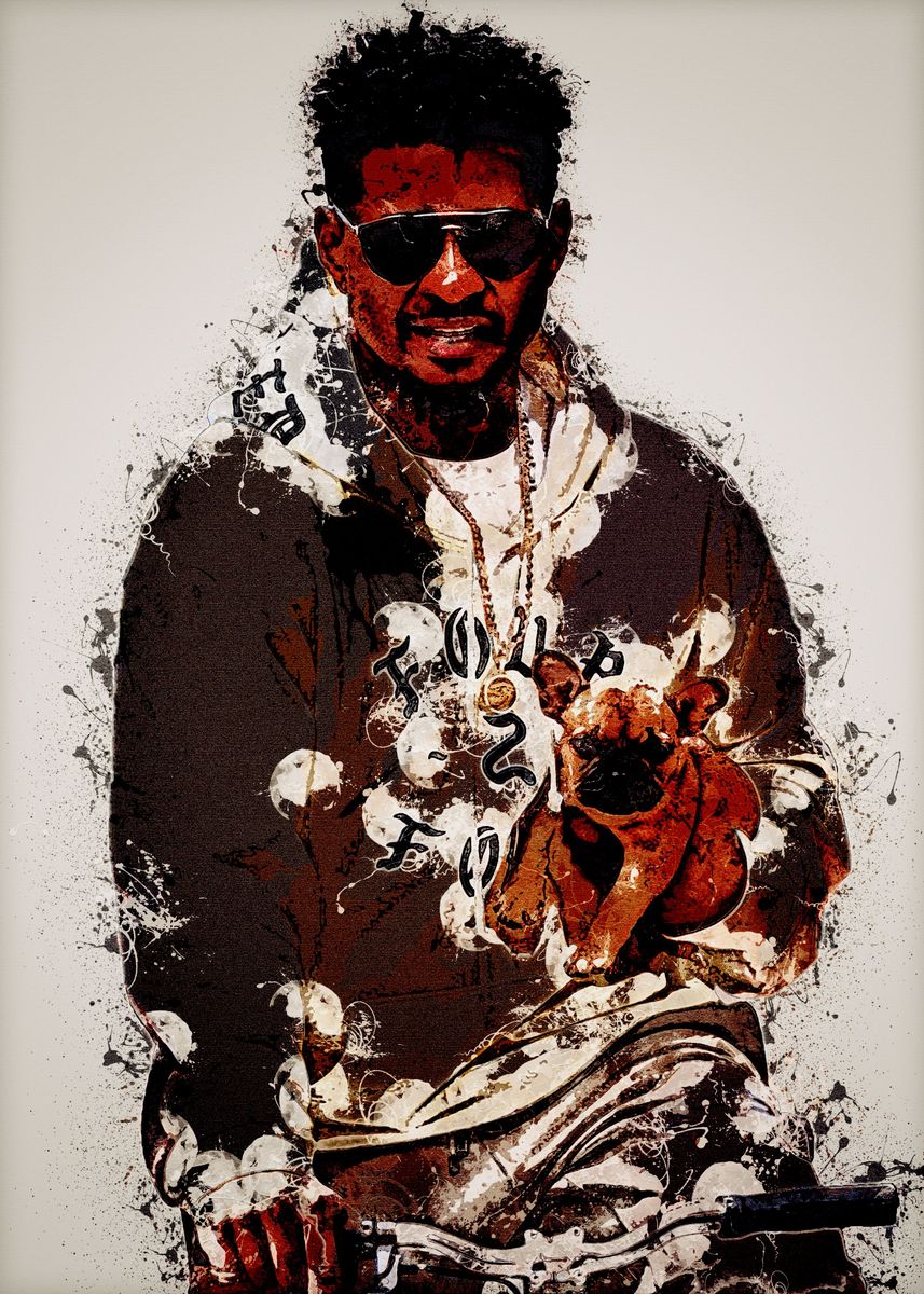 'Usher and the Puppy' Poster, picture, metal print, paint by My Legion ...