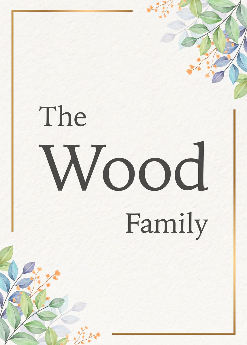 'The Wood Family' Poster, picture, metal print, paint by Go Fonix ...