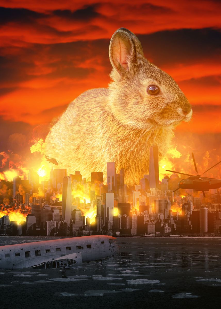 'rabbit' Poster by SplashDesign | Displate