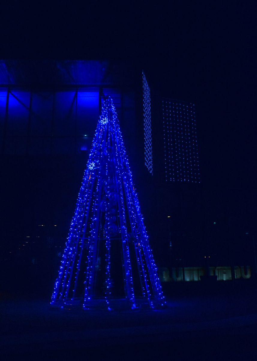 'christmas tree blue Noel' Poster by NicolaStudio | Displate