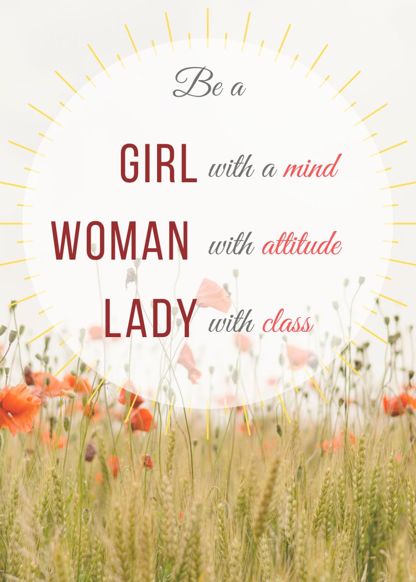 'Motivation for women' Poster, picture, metal print, paint by CiniArt ...