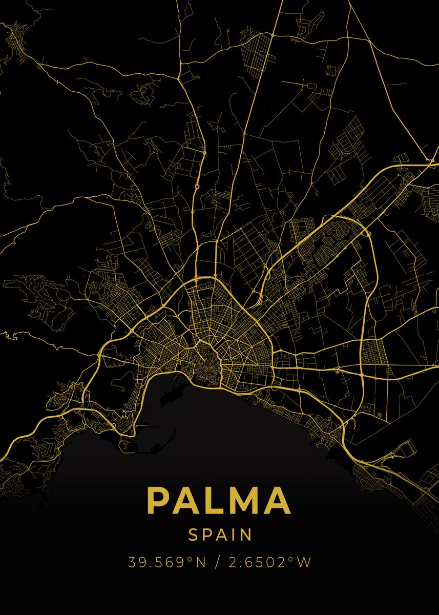 'Palma Spain' Poster, picture, metal print, paint by Conceptual ...