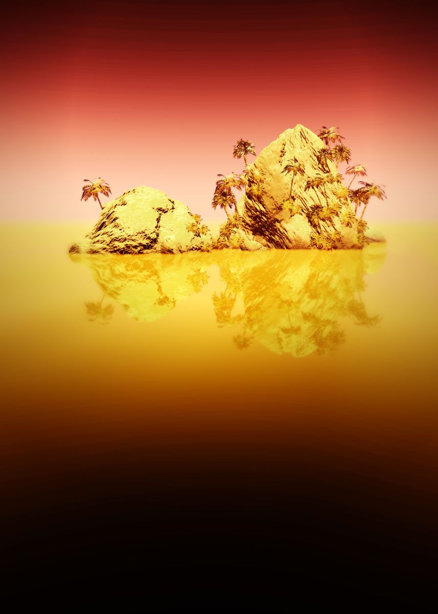 'Tropical Islet' Poster by aestevez | Displate