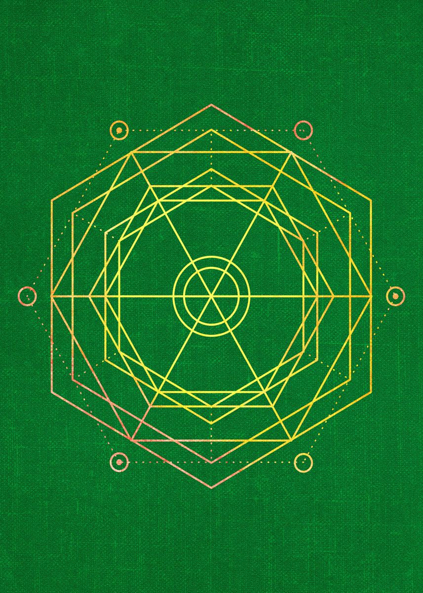 'Geometric Shaped Mandala' Poster, picture, metal print, paint by RAWWR ...