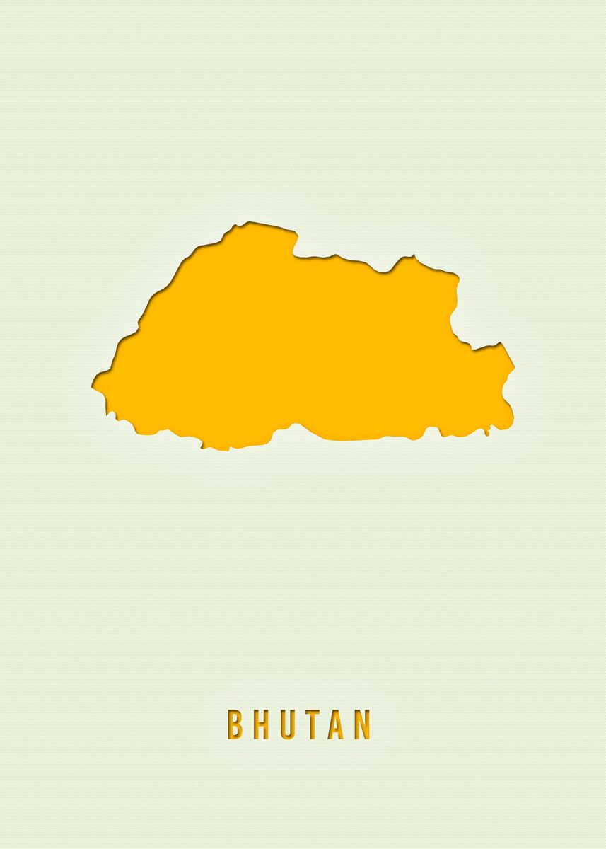 'BHUTAN' Poster, picture, metal print, paint by Zero Nine | Displate