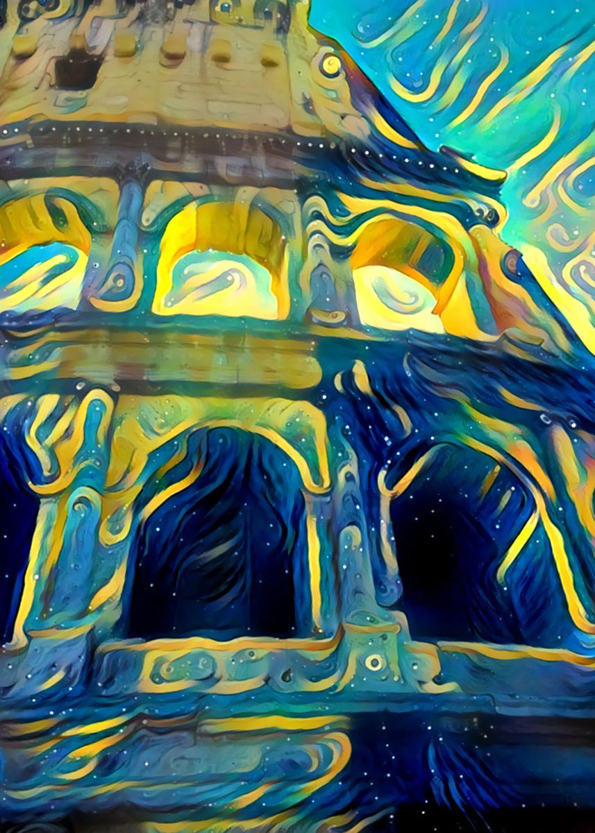 'colosseum of the broken' Poster, picture, metal print, paint by ...