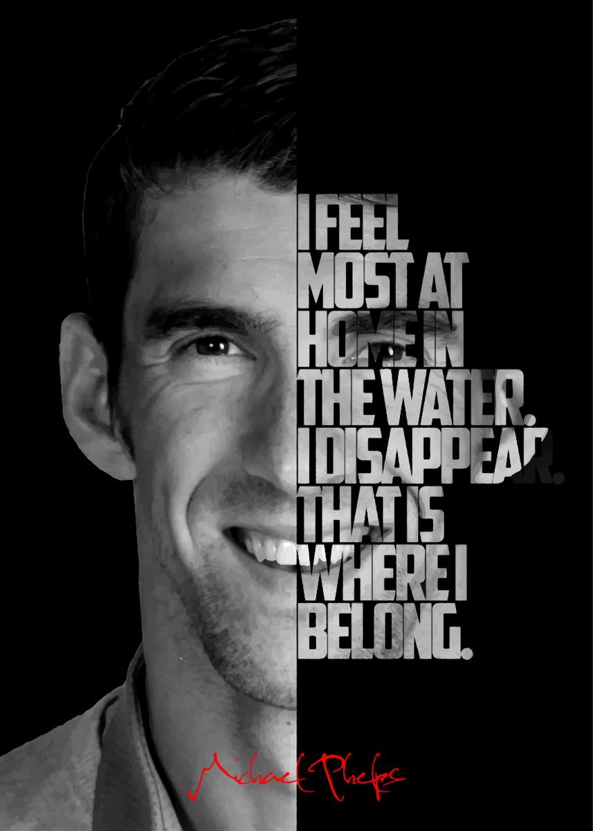 'Michael Phelps' Poster, picture, metal print, paint by BnWDesigner ...