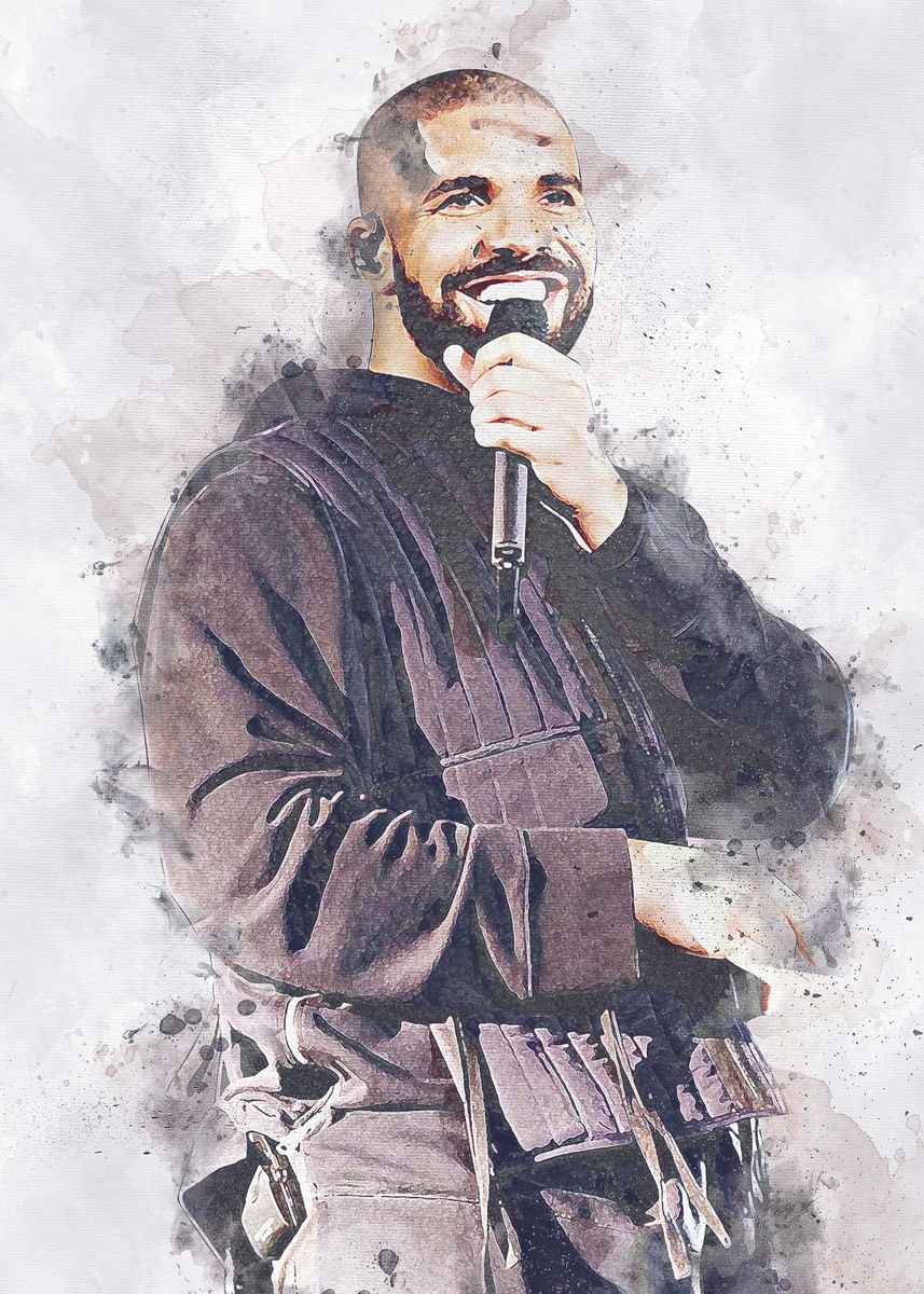 'Drake ' Poster, picture, metal print, paint by San Creative | Displate