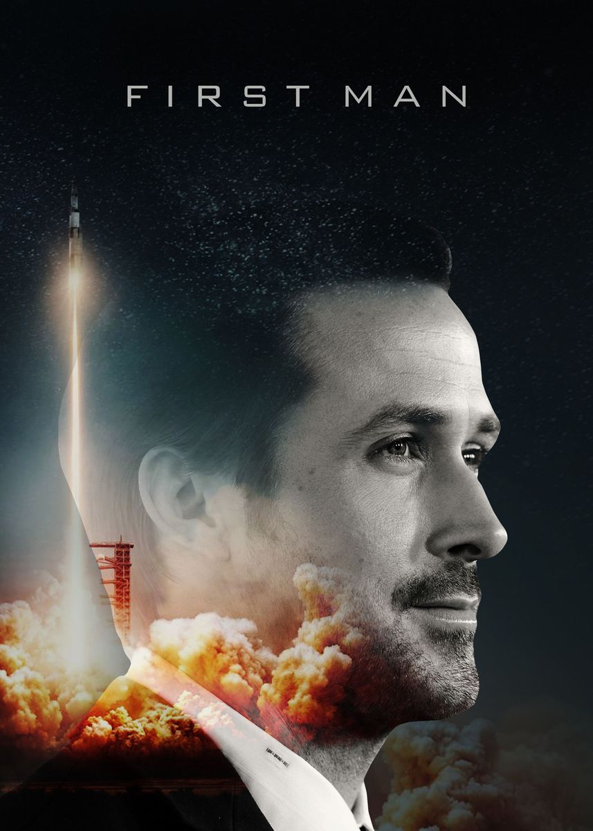 'First Man' Poster, picture, metal print, paint by Ady Nue | Displate