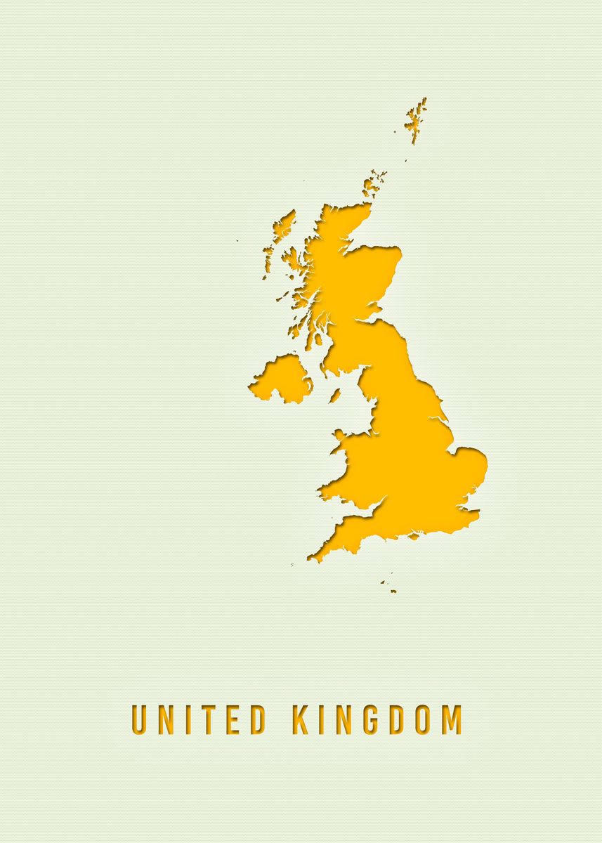 'UNITED KINGDOM' Poster, picture, metal print, paint by Zero Nine ...