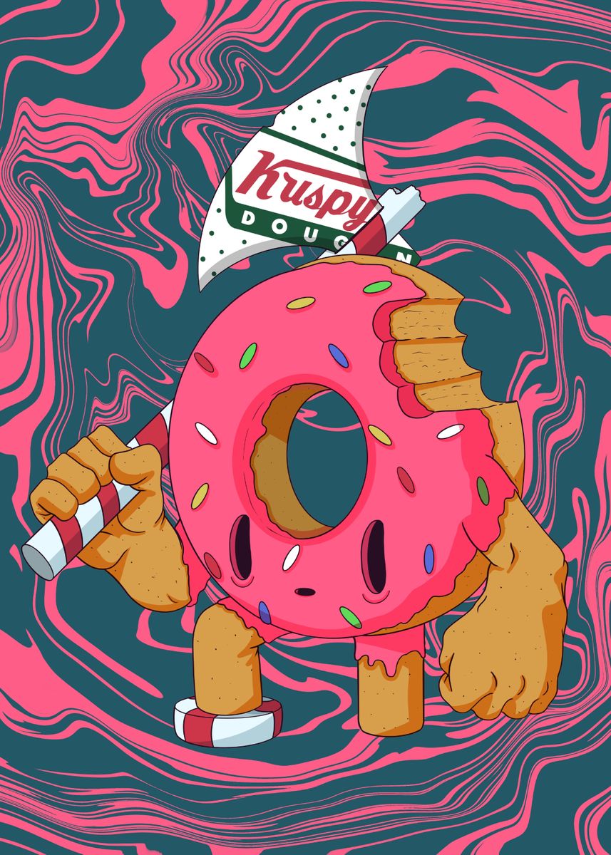 'Doughnut Warrior ' Poster by Jarod Krupp | Displate