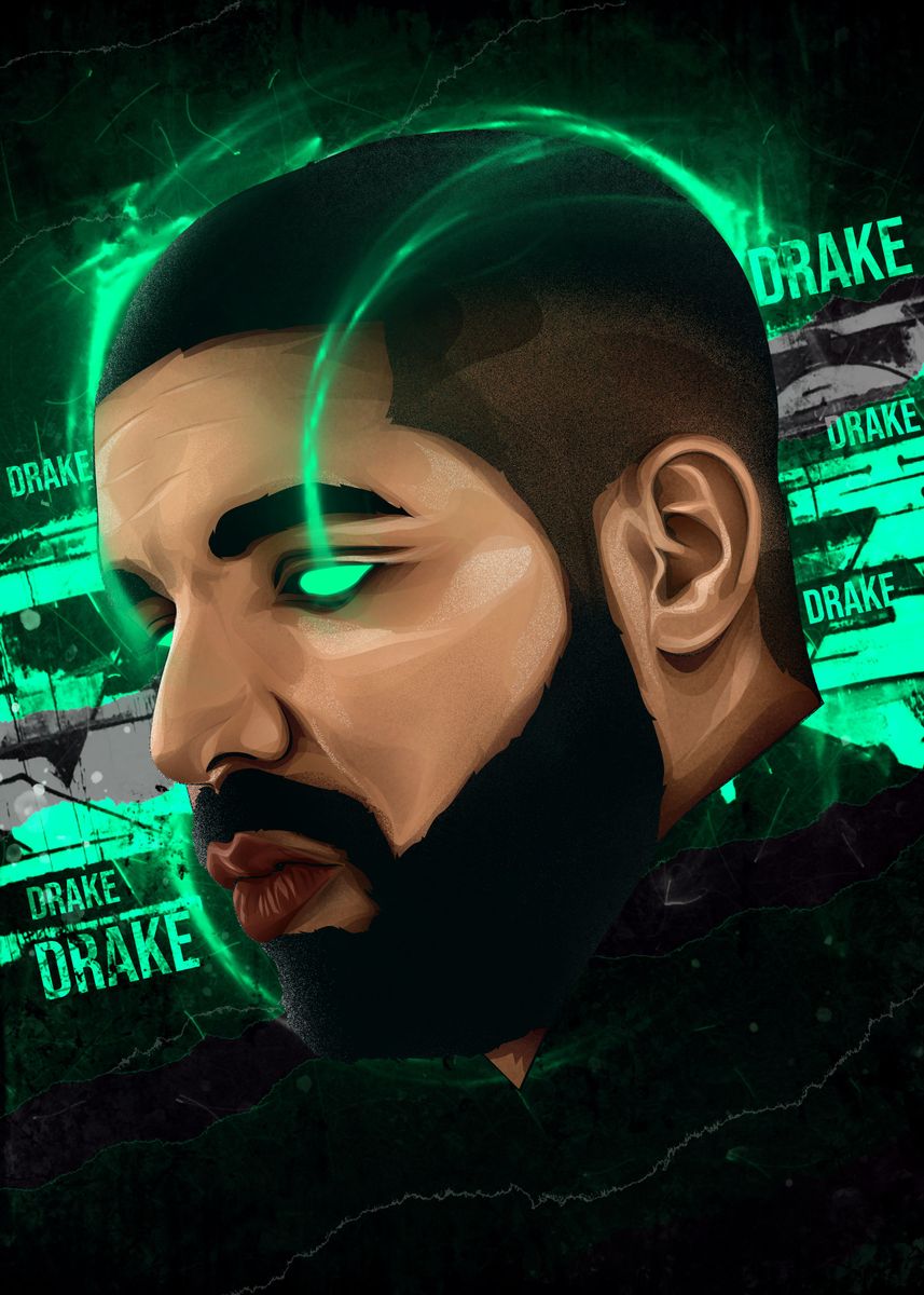 'DRAKE' Poster, picture, metal print, paint by Benzon | Displate